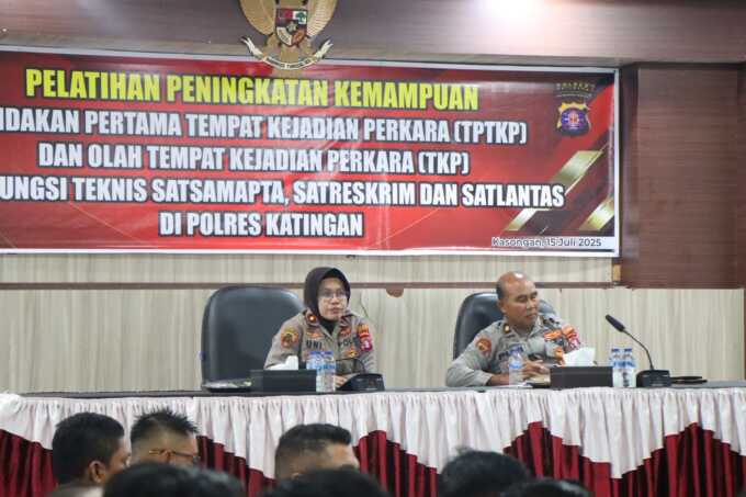 Polres Katingan Latih Personel Tingkatkan Kemampuan TPTKP dan Olah TKP